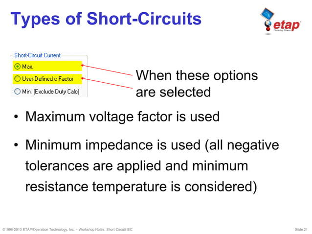 ETAP - Short circuit analysis iec standard | PDF | Technology & Computing