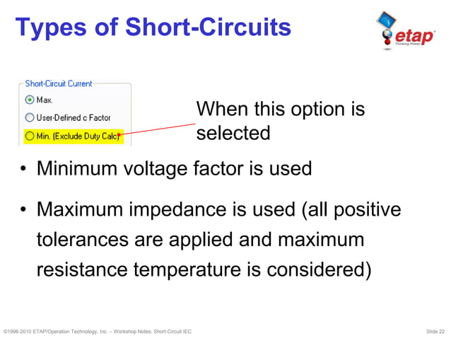 ETAP - Short circuit analysis iec standard | PDF | Technology & Computing