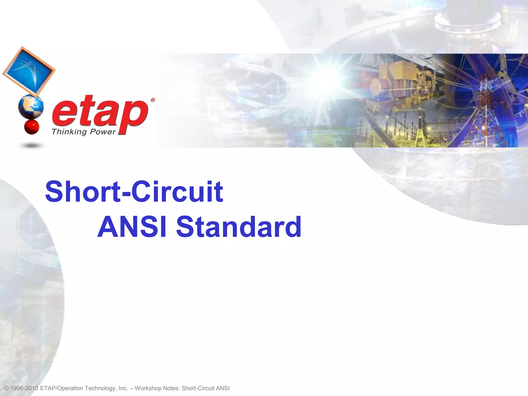 ETAP - Short circuit ansi standard | PDF