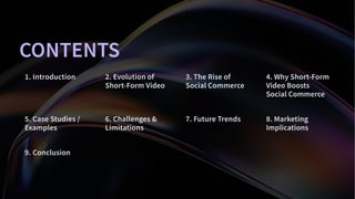What is Short-Form Video & Social Commerce? | PDF