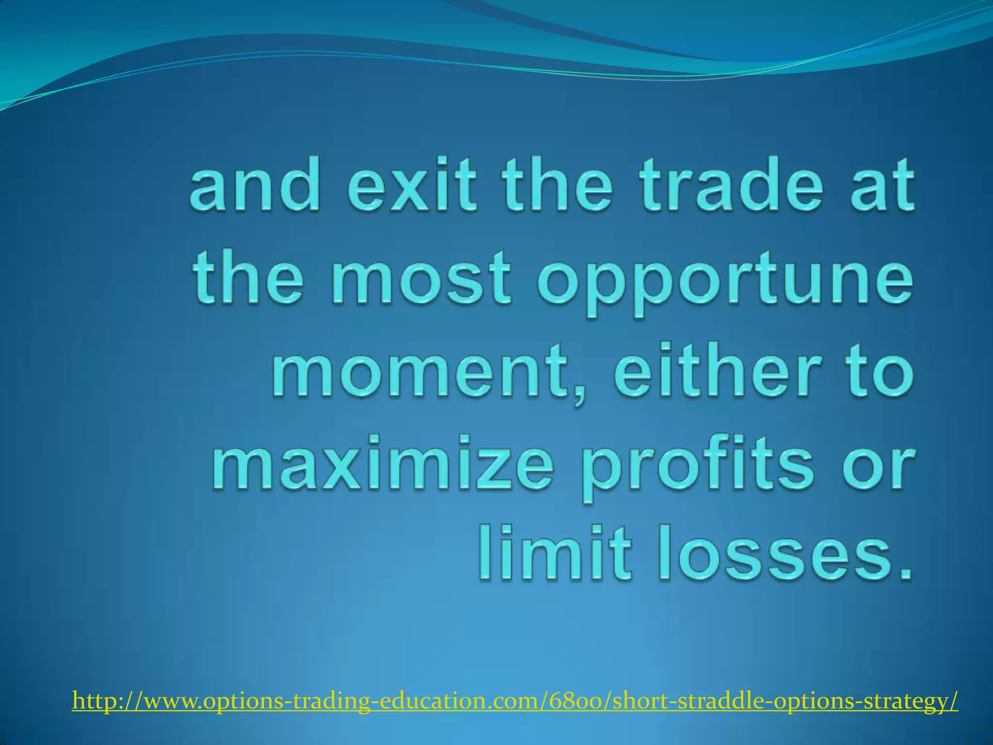 Short Straddle Options Strategy | PPT