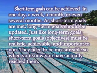 Short Term Goals | PPT