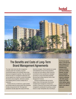 Short term hotel management contract - white paper | PDF