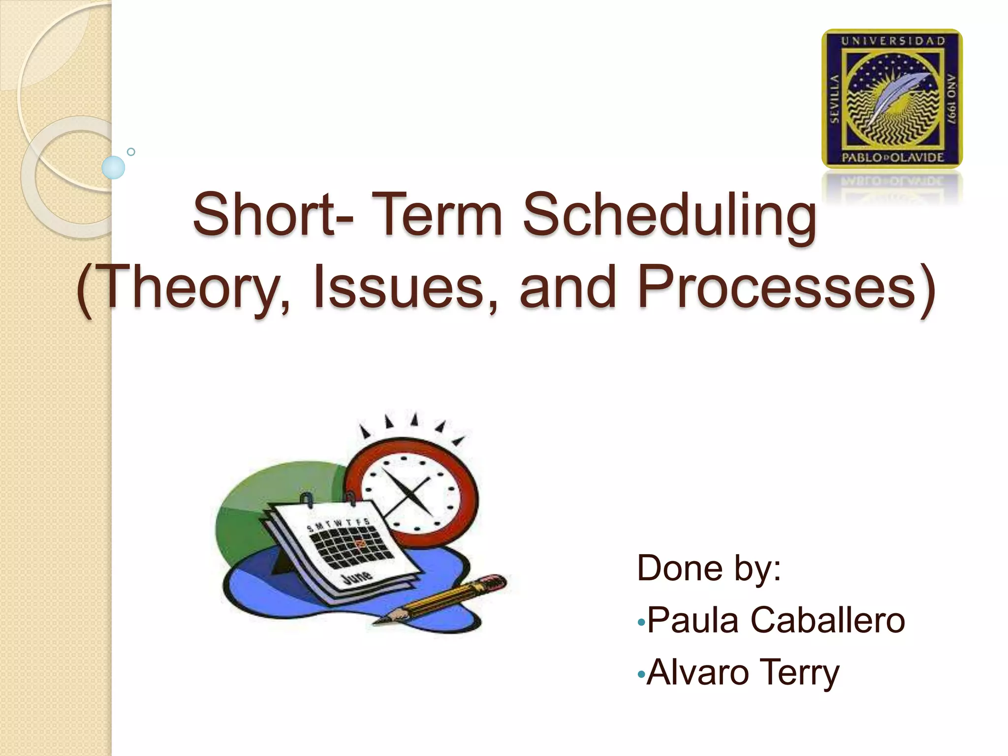 Chapter 15; Short-Term Scheduling | PPTX
