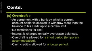 SHORT TERM SOURCES OF FUNDS | PPTX