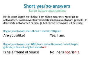 Short yes-no-anwers | PPT