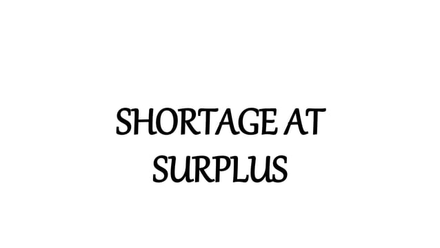 Shortage and surplus | PPTX