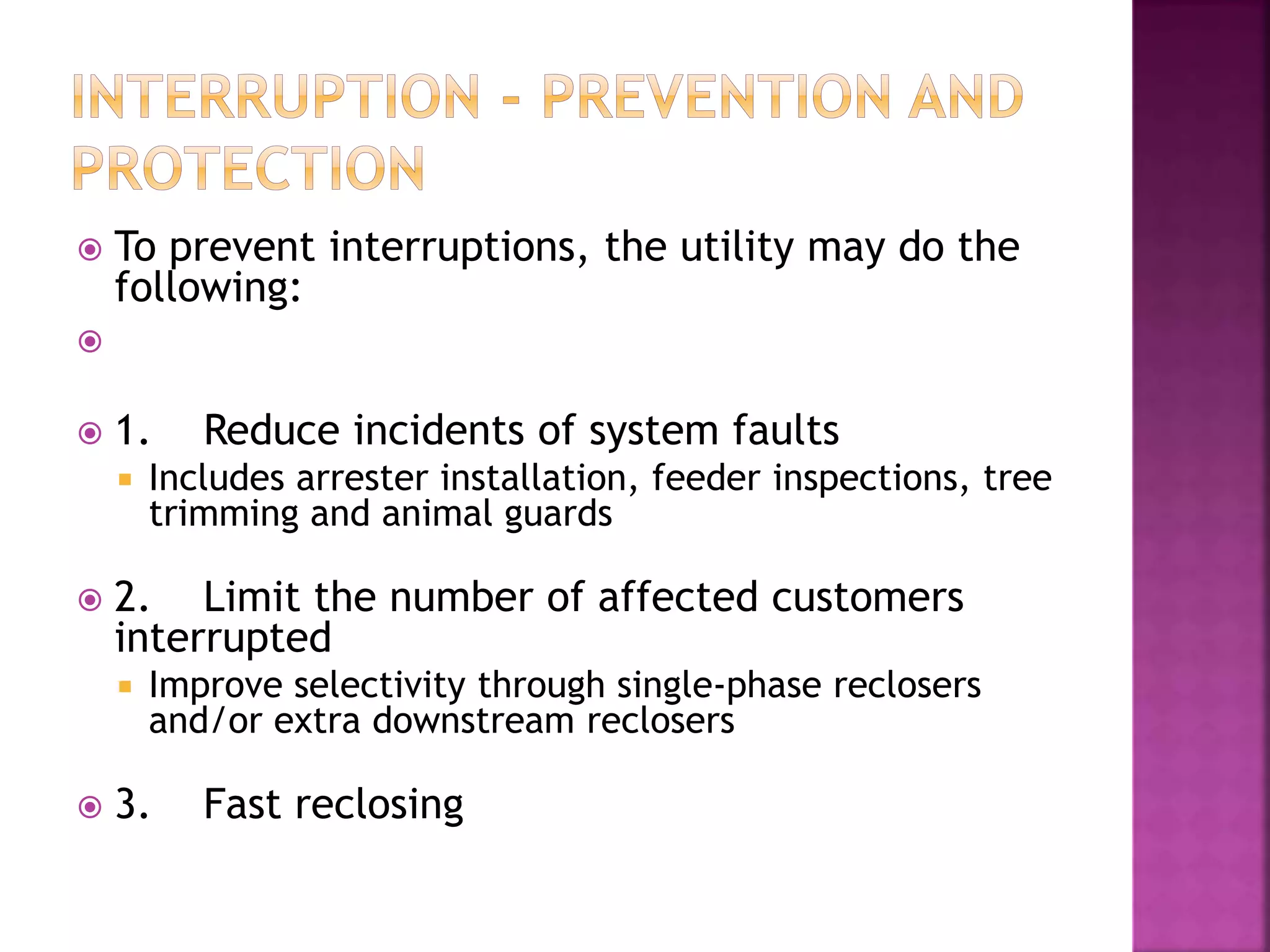 Short and long interruptions- UNIT-II-POWER QUALITY | PPTX