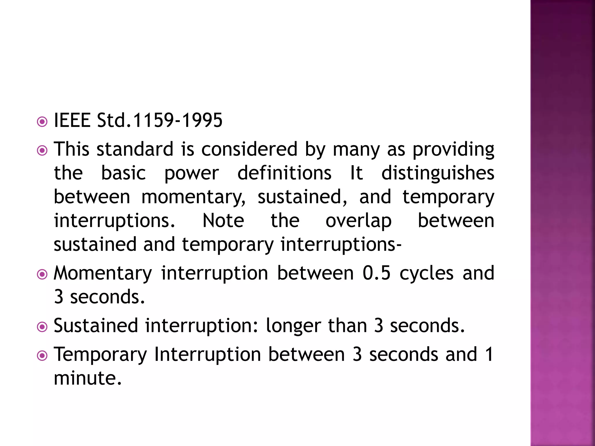 Short and long interruptions- UNIT-II-POWER QUALITY | PPTX