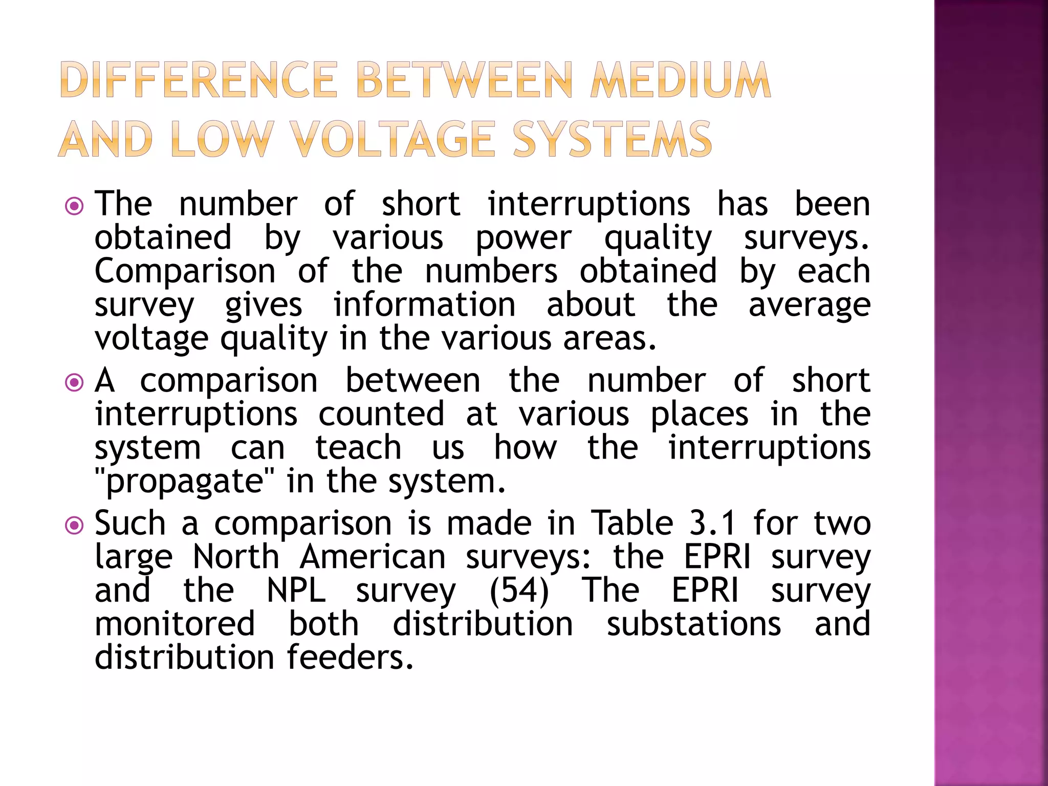 Short and long interruptions- UNIT-II-POWER QUALITY | PPTX