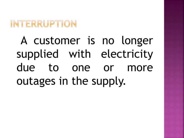 Short and long interruptions- UNIT-II-POWER QUALITY | PPTX
