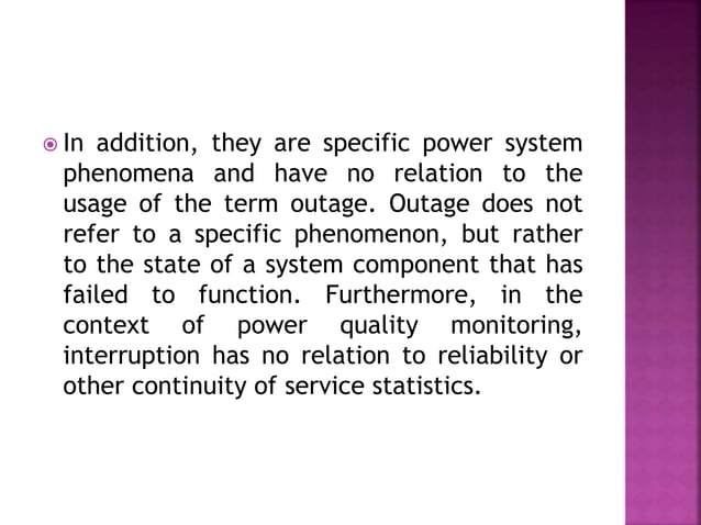 Short and long interruptions- UNIT-II-POWER QUALITY | PPTX