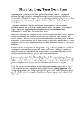 Short And Long Term Goals Essay.pdf
