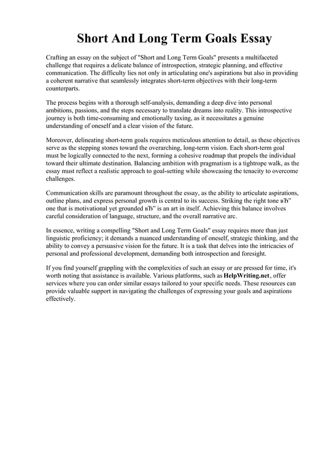 Short And Long Term Goals Essay.pdf