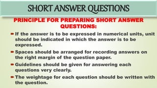 Short answer questions | PPTX