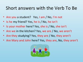 Short answers | PPT