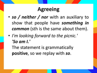 Short answers for agree disagree | PPTX