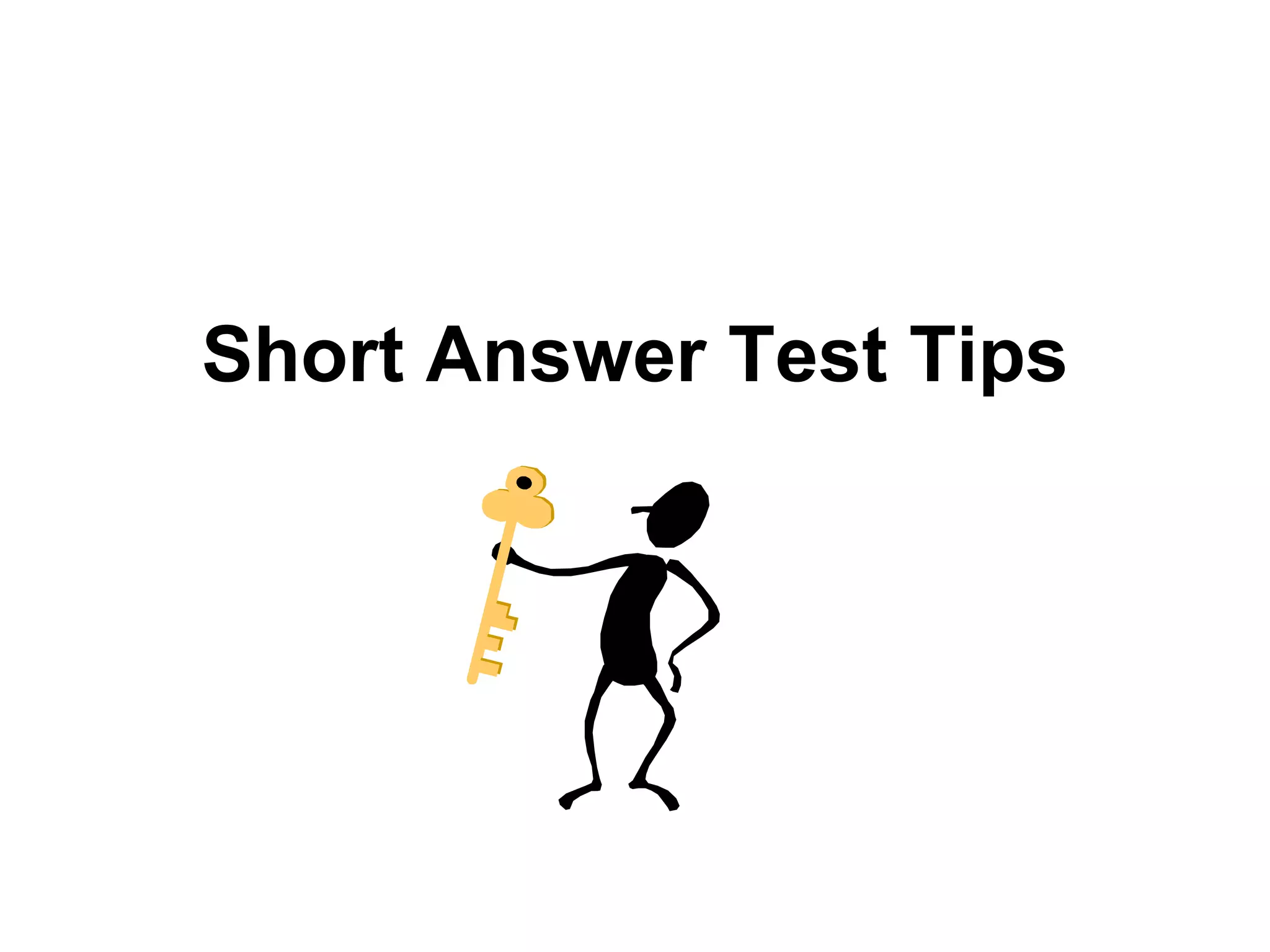 Short answer test tips | PPT