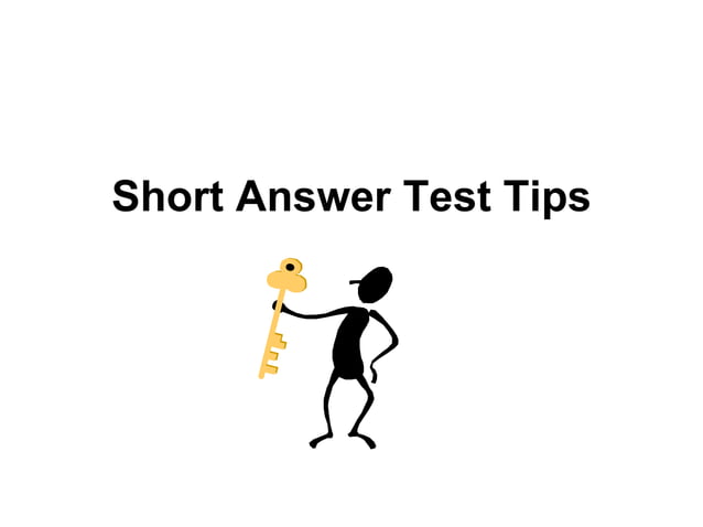 Short answer test tips | PPT