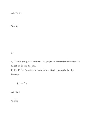 SHORT ANSWER with Work Shown. Record your answers and work.Pro.docx