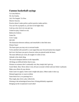 Short basketball quotes | PDF