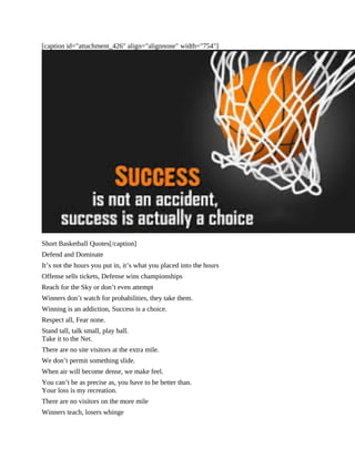 Short basketball quotes | PDF