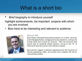 Short bio | PPT