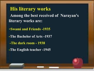 Short biography of r. k. narayan. | PPTX