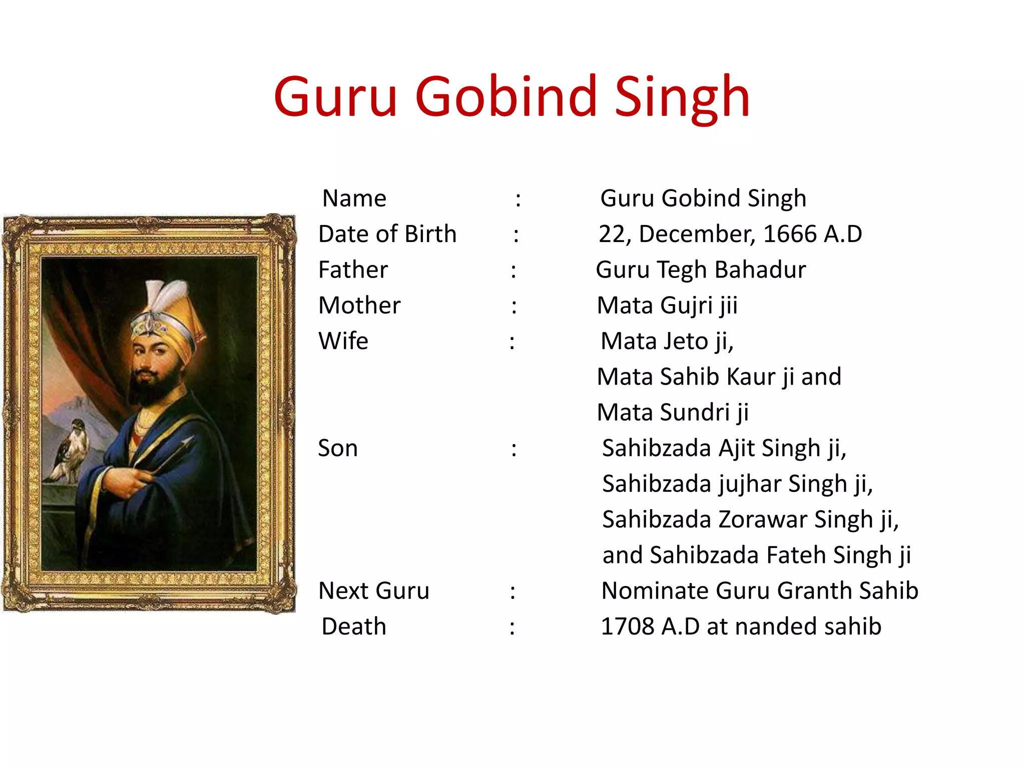 Short biography of Ten Gurus | PPTX