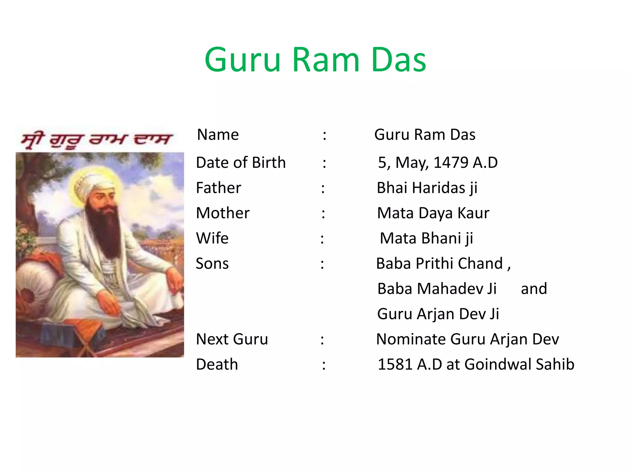 Short biography of Ten Gurus | PPTX