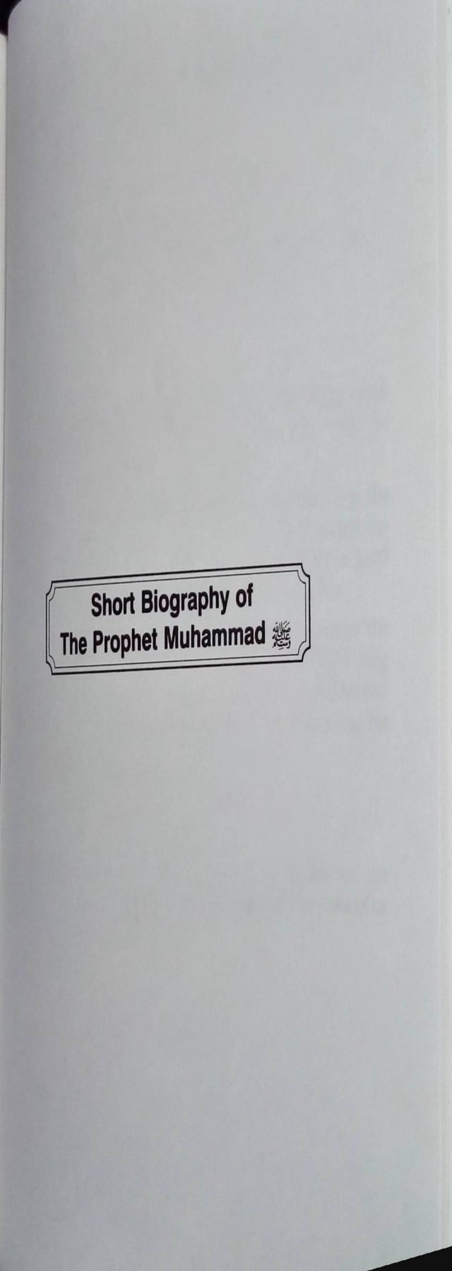 Short biography of the prophet (saw) and his ten companions by al imam ...