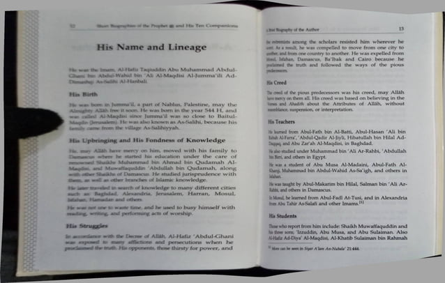 Short biography of the prophet (saw) and his ten companions by al imam ...