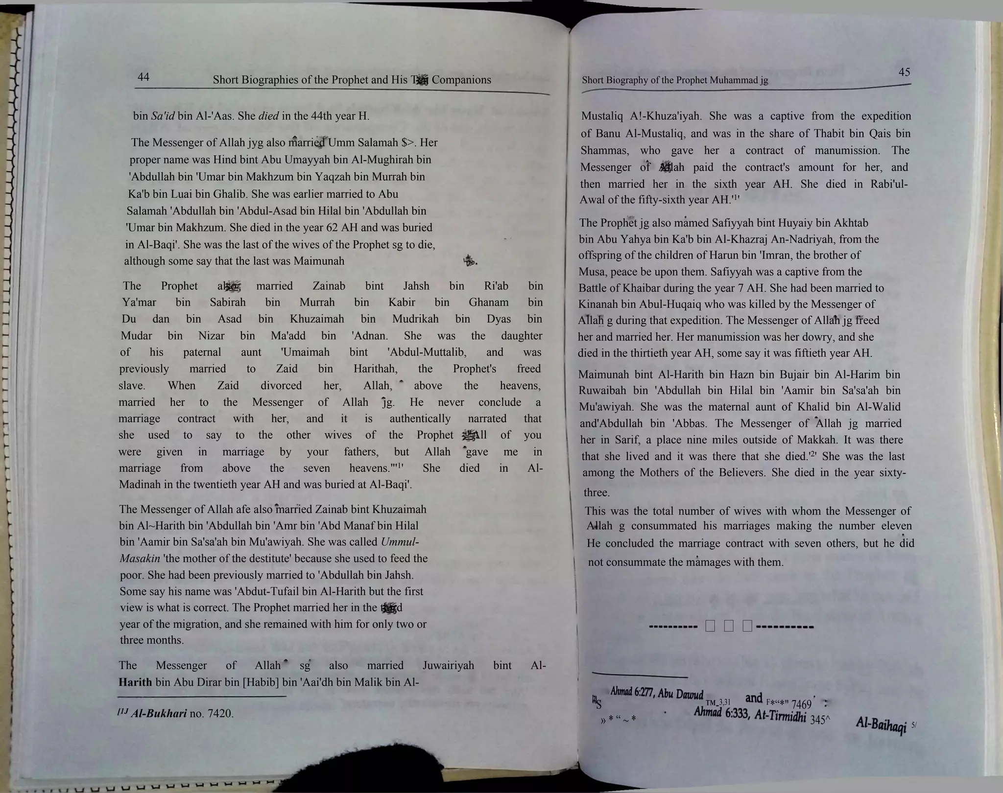 Short biography of the prophet (saw) & his ten companions by al imam al ...