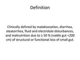 Short bowel syndrome | PPTX