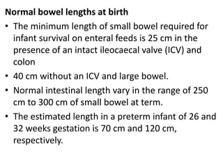 Intestinal failure and Short bowel syndrome in children | PPTX