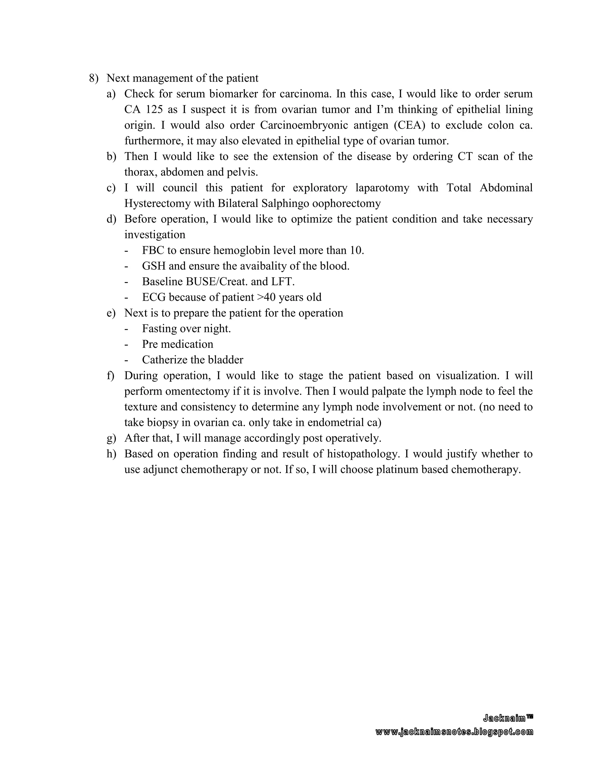 Short case examination pelvic mass-ovarian mass | PDF