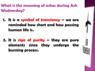 Short Catechesis on Lent and Easter Liturgy | PPT