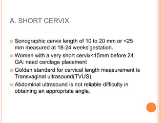 SHORT CERVIX AND CERVICAL INSUFFICIENCY.pptx