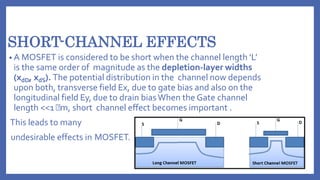 SHORT CHANNEL EFFECTS IN MOSFETS- VLSI DESIGN | PPTX