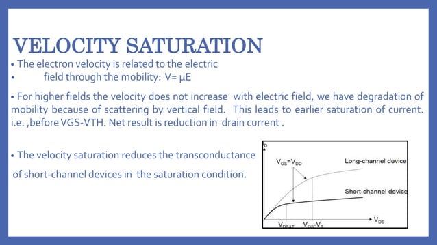 SHORT CHANNEL EFFECTS IN MOSFETS- VLSI DESIGN | PPTX | Physics | Science