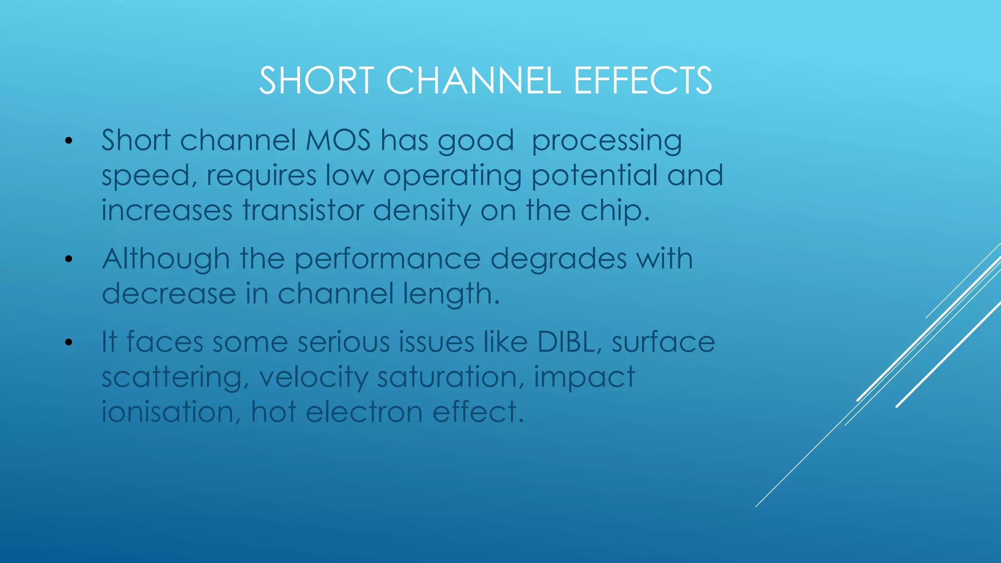 Short channel effects | PPTX