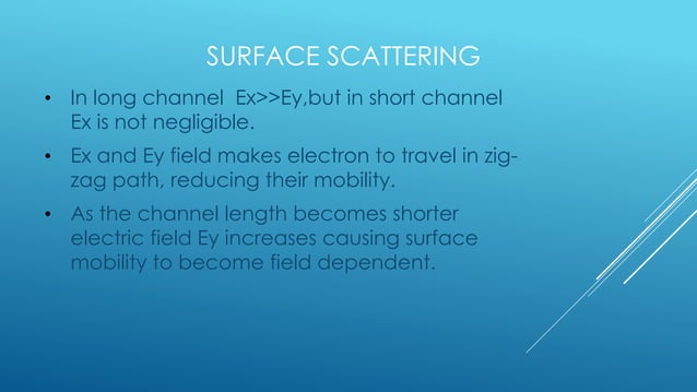 Short channel effects | PPTX | Physics | Science