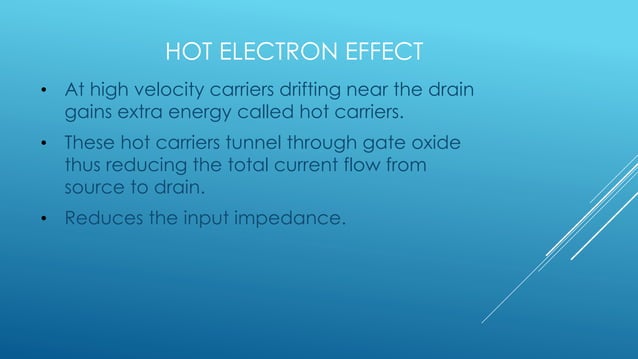 Short channel effects | PPTX | Physics | Science