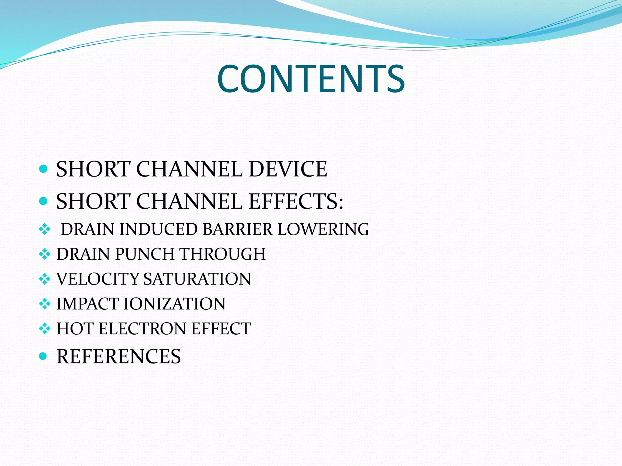 Short channel effects | PPTX