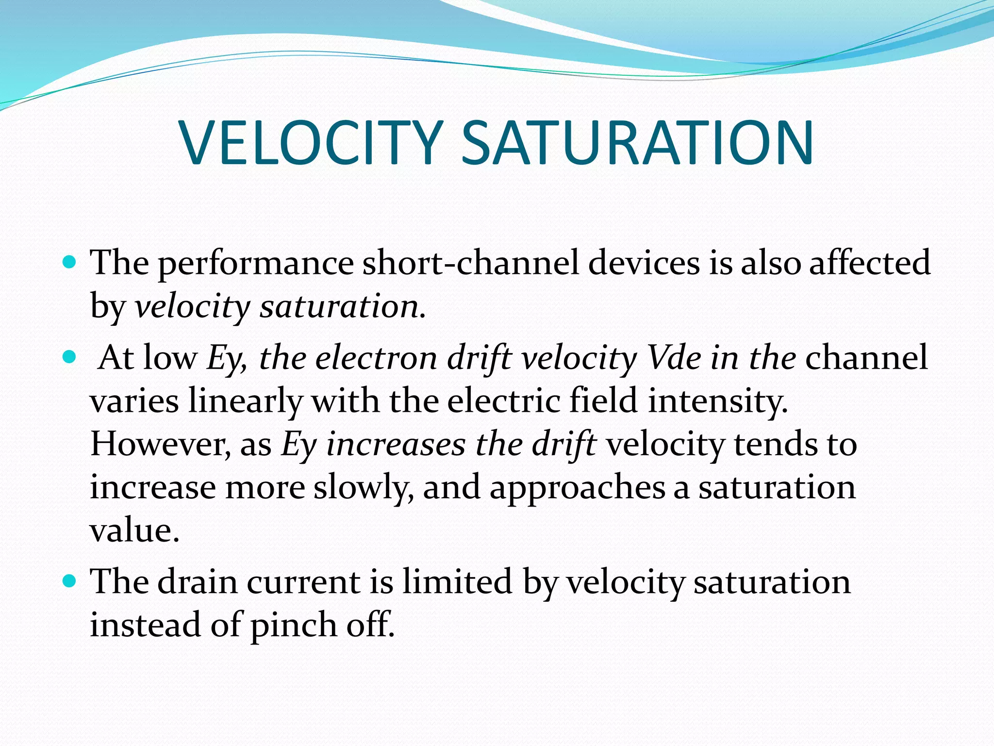 Short channel effects | PPTX