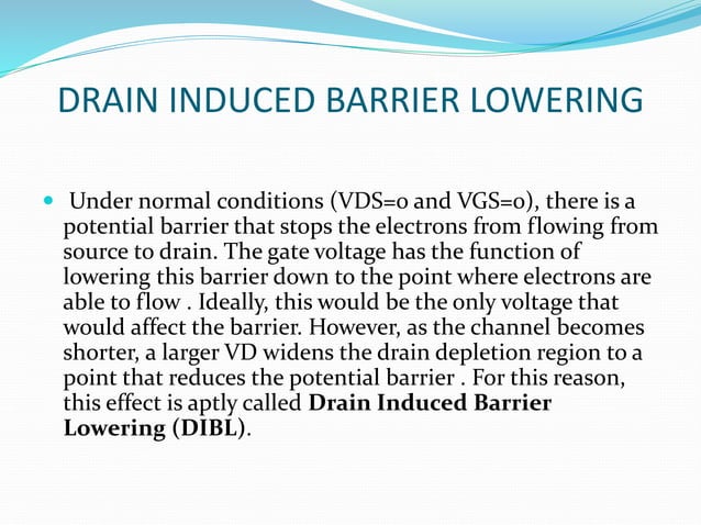 Short channel effects | PPTX