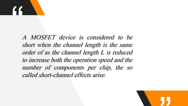Short channel effect on FET | PPT
