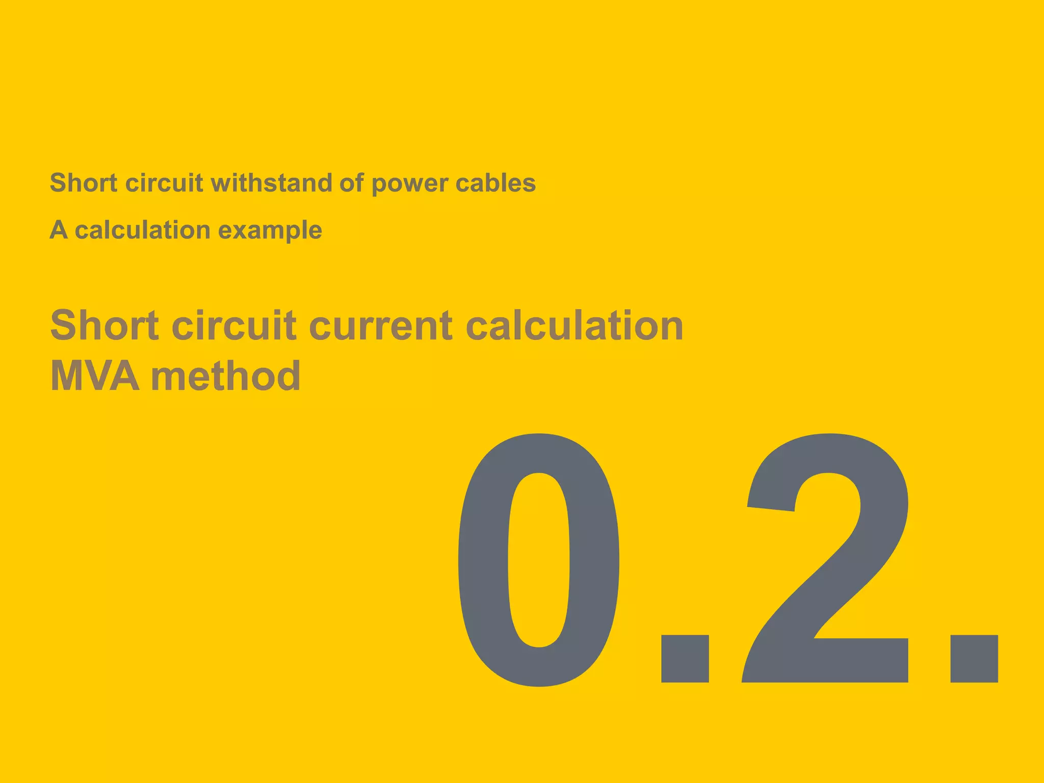 Cable sizing to withstand short-circuit current - Example | PDF