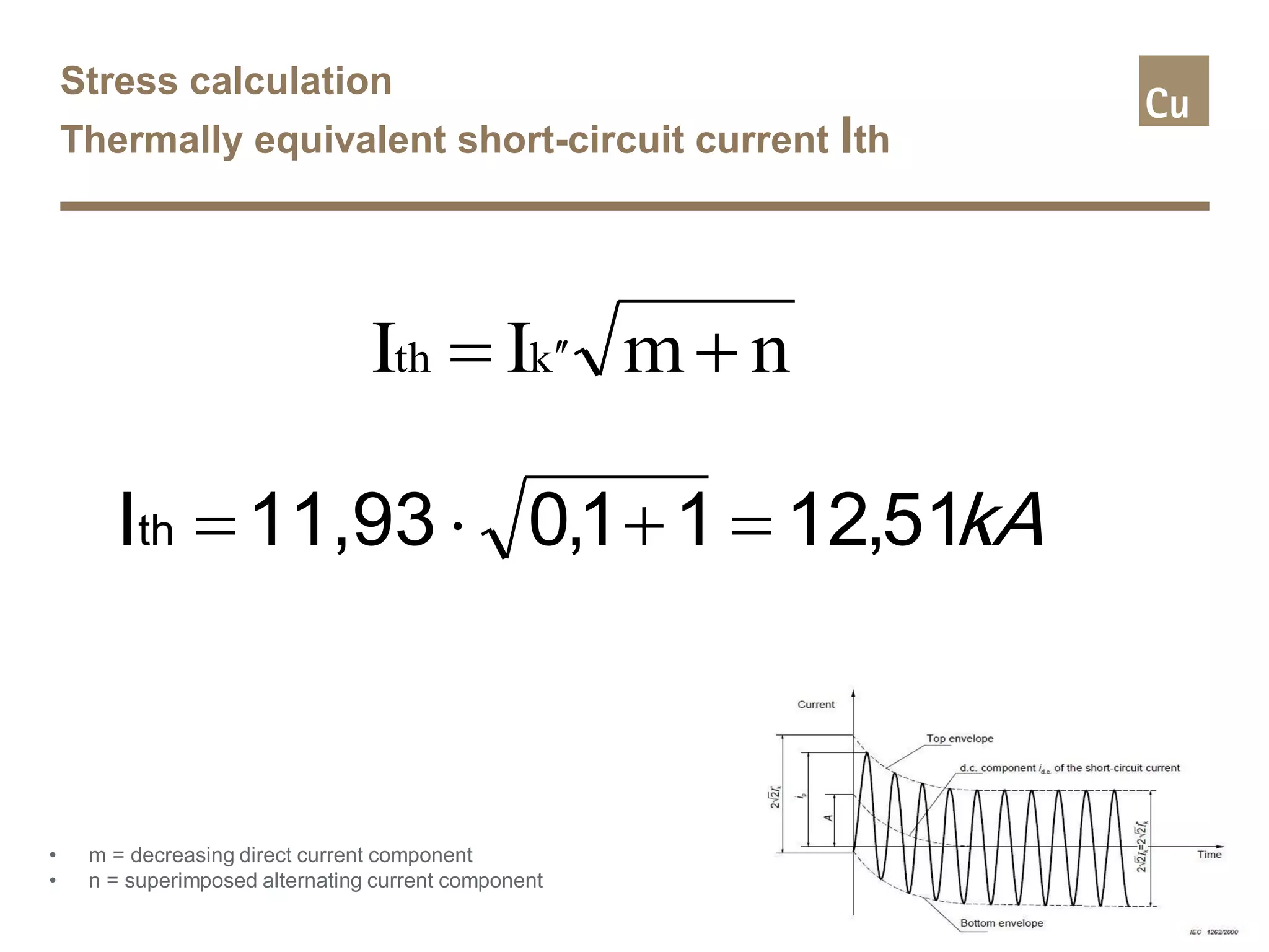 Cable sizing to withstand short-circuit current - Example | PDF ...