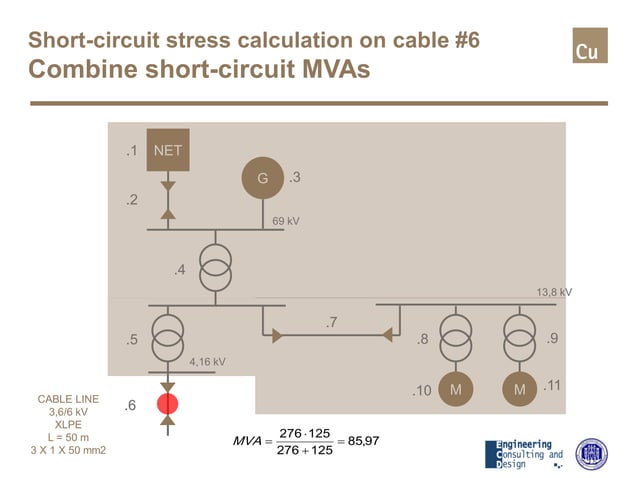 Cable sizing to withstand short-circuit current - Example | PDF ...